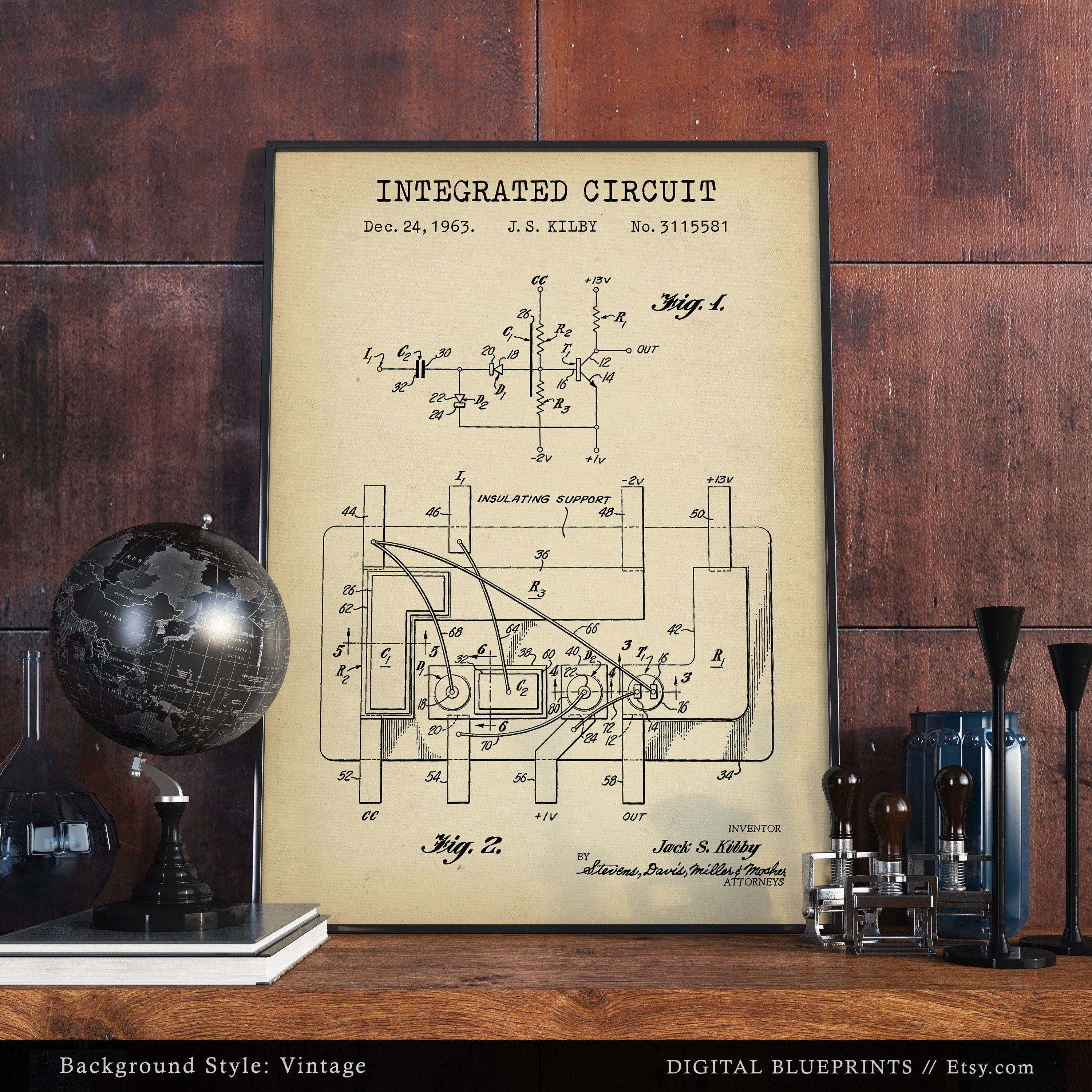 Integrated Circuit Patent Print, Technology Wall Art, Science Poster ...