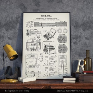 Enigma Cipher Machine Patent Print, Cryptography, Cypher Machine ...