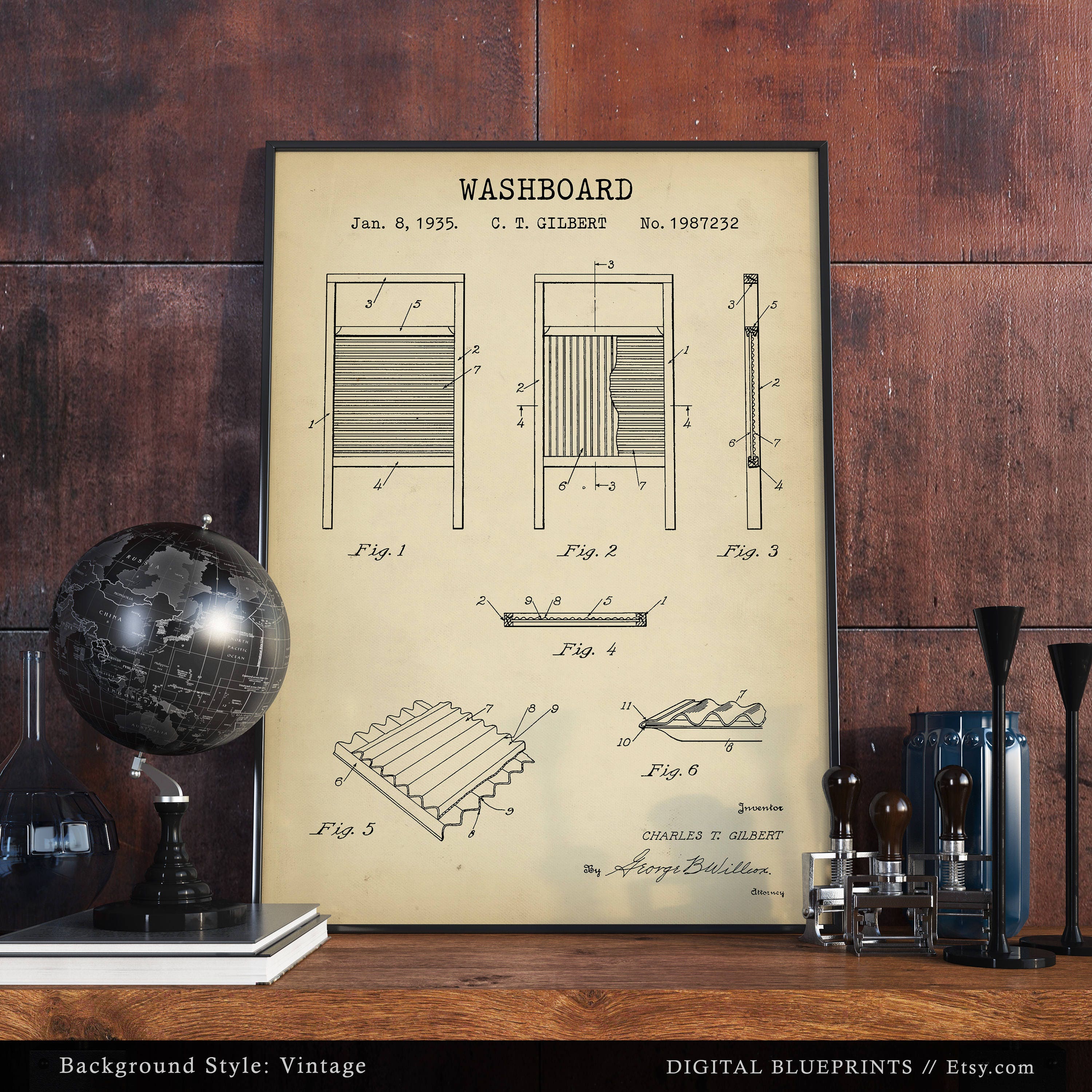 Laundry Room Decor Washboard Patent Print Laundry Room Sign | Etsy