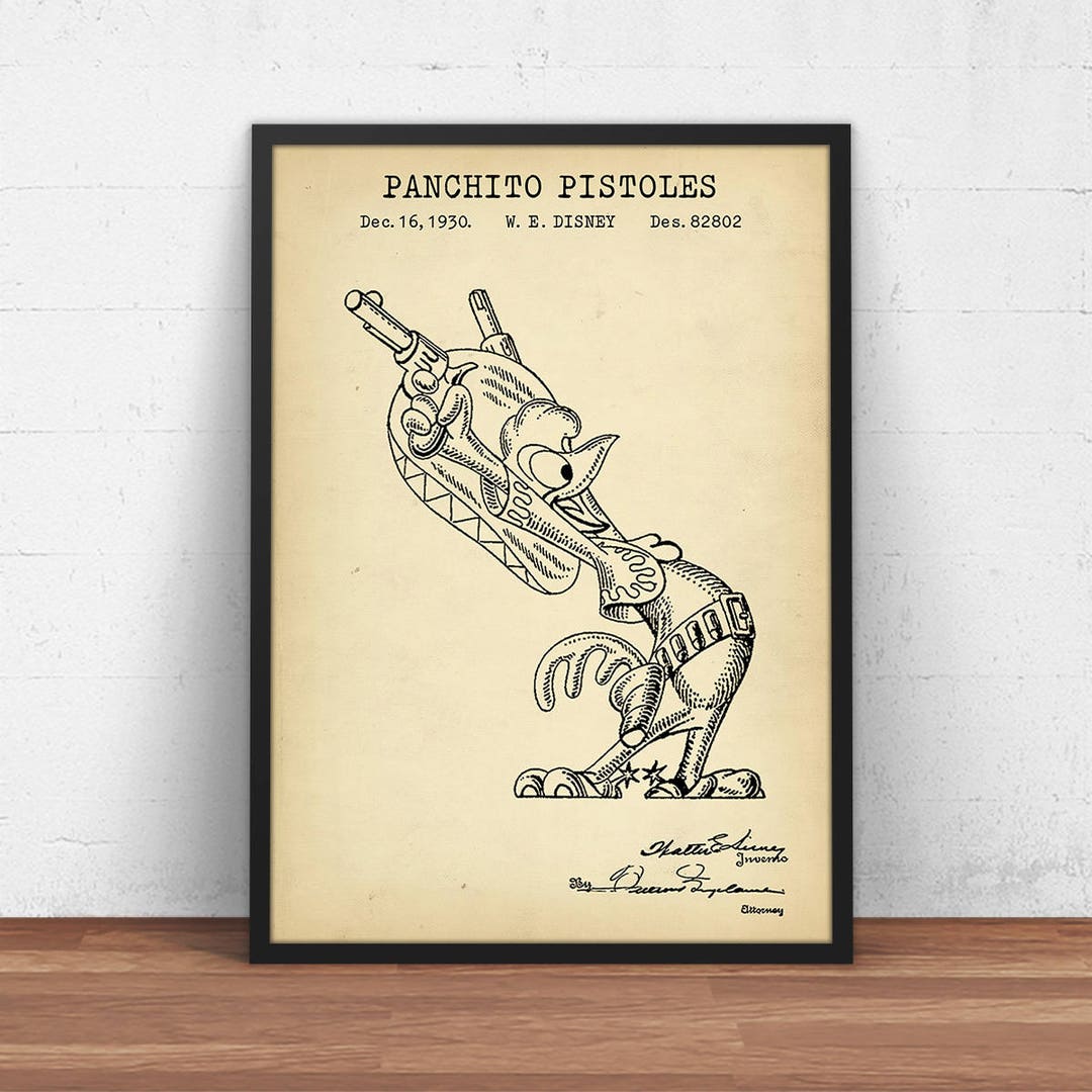Panchito Pistoles Patent Art, Disney Poster, Funny Rooster Print ...