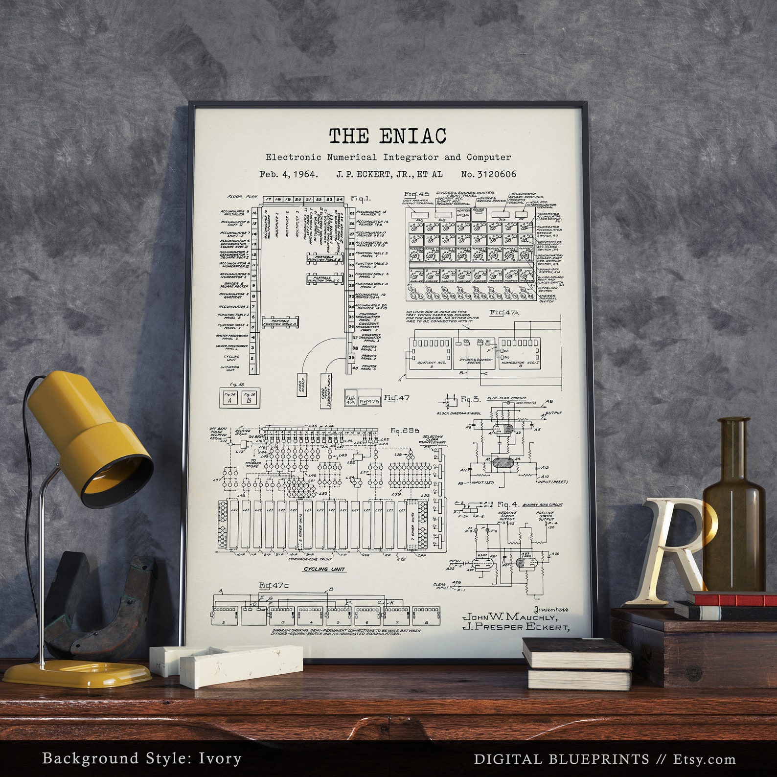 ENIAC First Programmable Computer Patent Print Technology - Etsy
