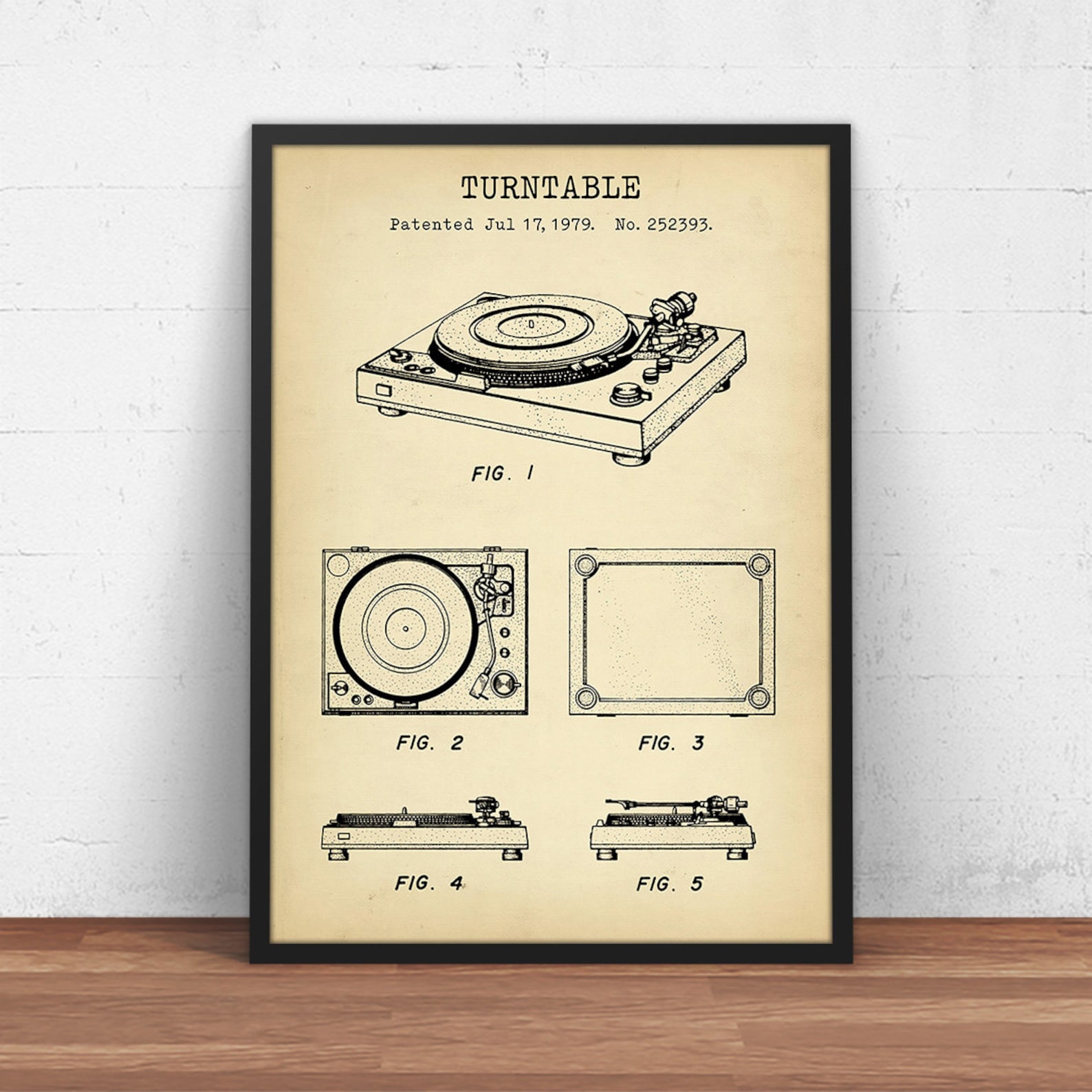 Turntable Record Player Patent Print Vinyl Record Blueprint - Etsy