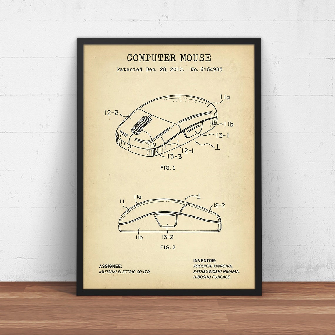 Mouse Patent Print Computer Mouse Blueprint Art Tech Poster - Etsy Canada