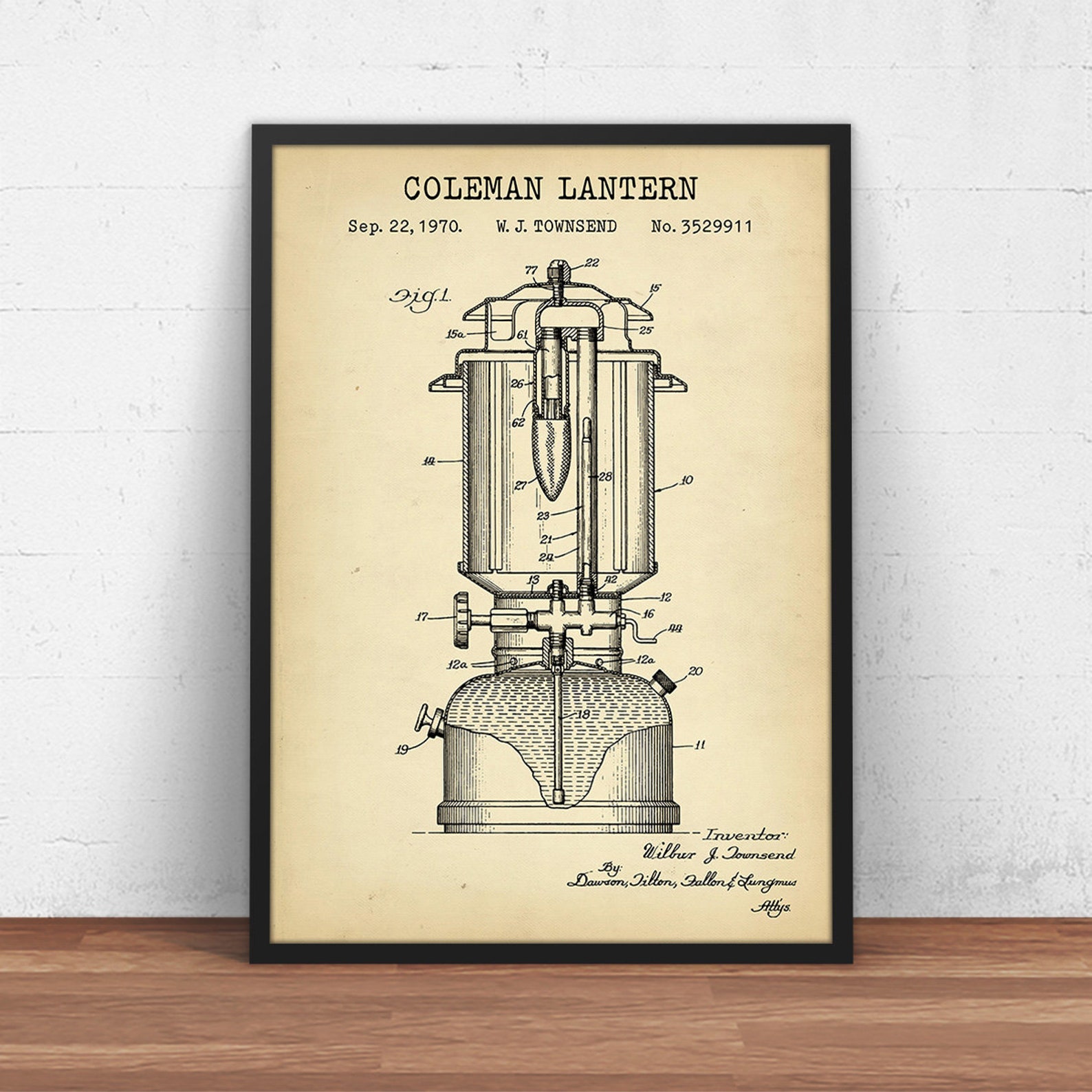 Coleman Lantern Patent Print Lantern Blueprint Art Camping - Etsy