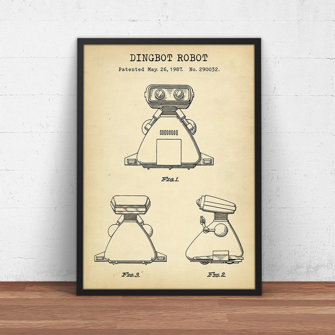 Dingbot Robot Patent Print, Vintage Toys, Robot Poster Print, Retro ...