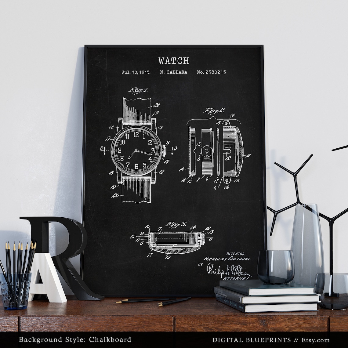 Wrist Watch Patent Print Watch Blueprint Watch Company - Etsy