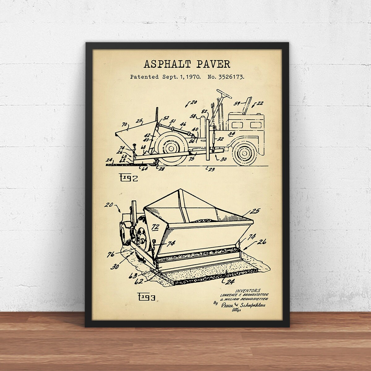 Asphalt Paver Patent Print Asphalt Paving Machine Blueprint - Etsy