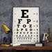 Eye Chart Poster Print, 5 Colors, Optometrist, Optician, Eye Doctor ...