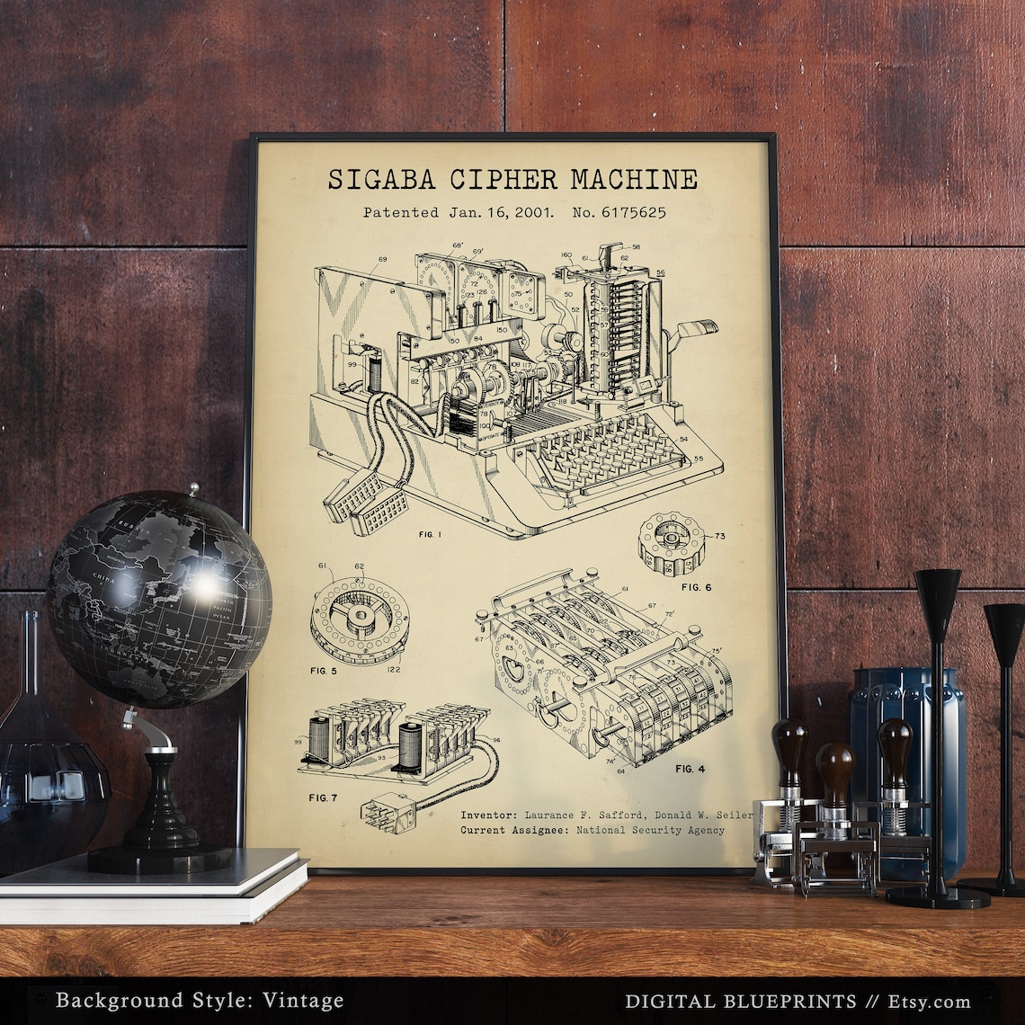 SIGABA Cipher Machine Patent Print Cryptography WW2 - Etsy