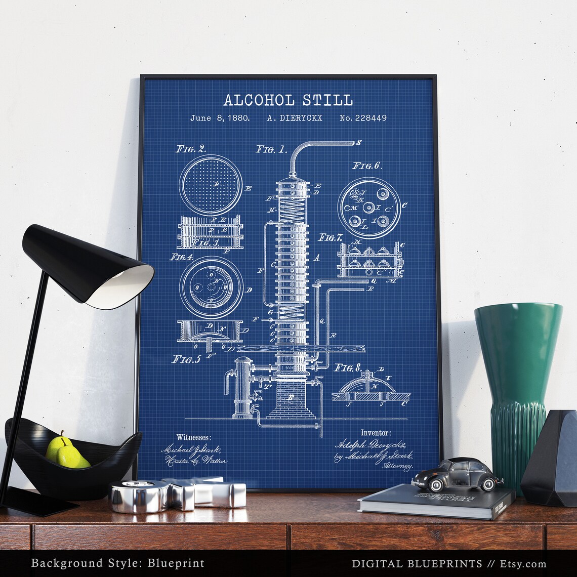 Alcohol Still Patent Print, Bar Decor, Whisky Still, Distilling Art ...