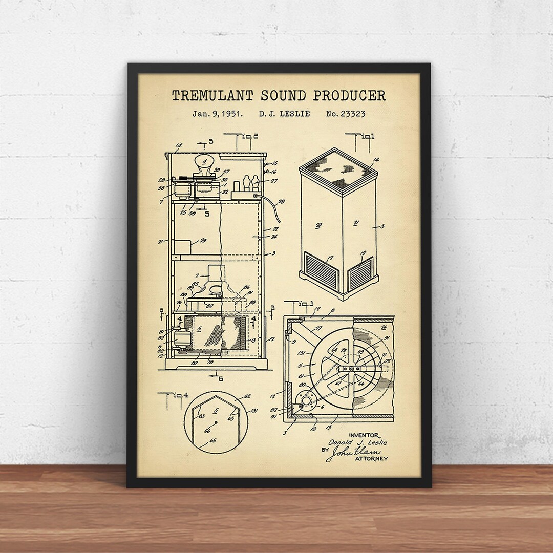 Rotating Speaker Patent Print, Loud Speaker Blueprint, Sound Deflector ...