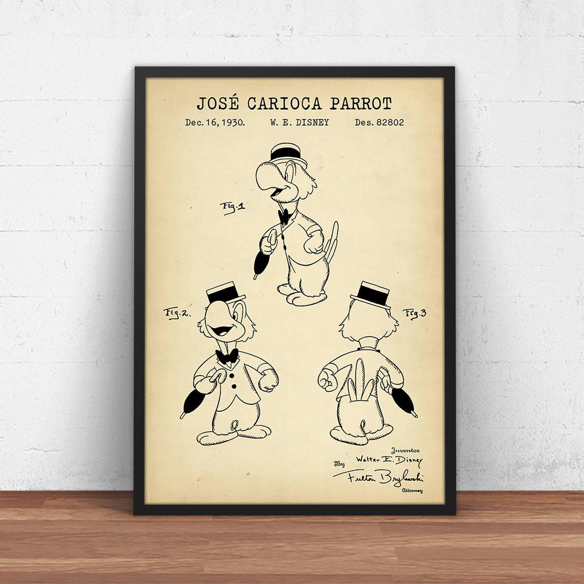 Jose Carioca Parrot Disney Cartoon Character Saludos Amigos - Etsy