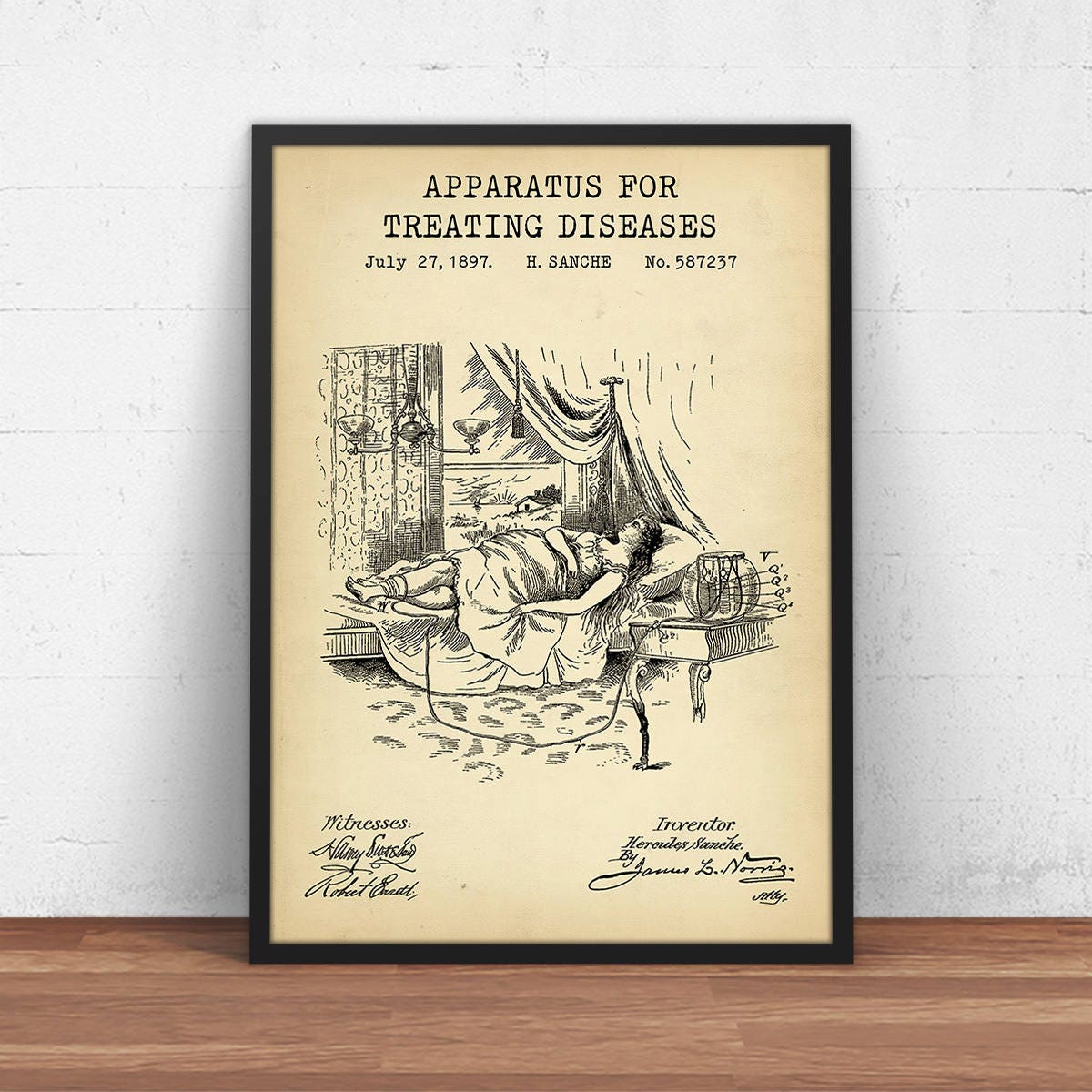 Medical Patent Poster Apparatus for Treating Diseases Doctor - Etsy
