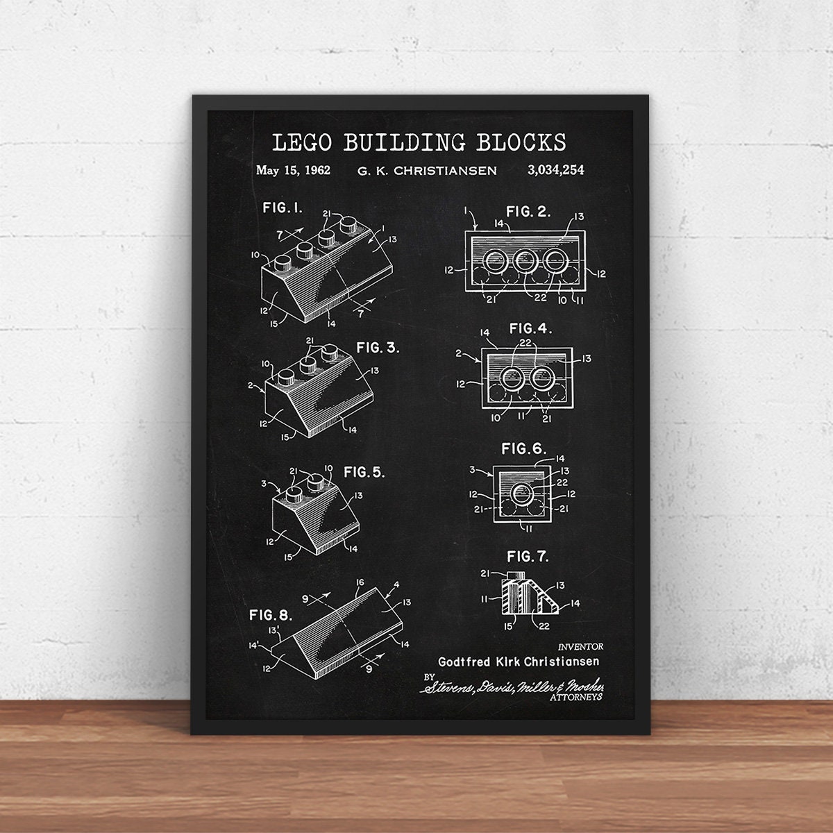 LEGO Printable Blueprint Toy Brick Patent Lego Toys Building | Etsy