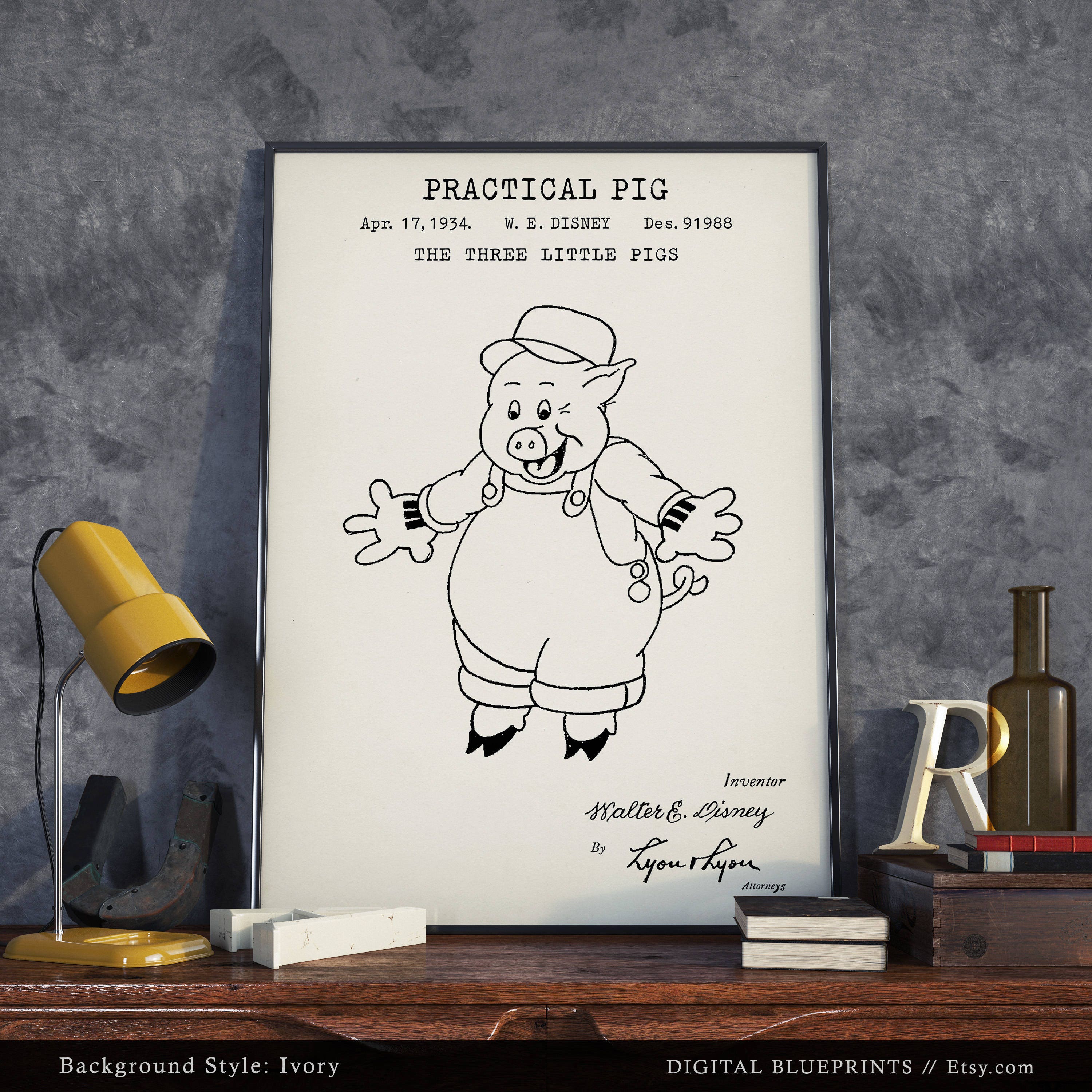 Practical Pig the Three Little Pigs Cartoon Character 1/3 | Etsy