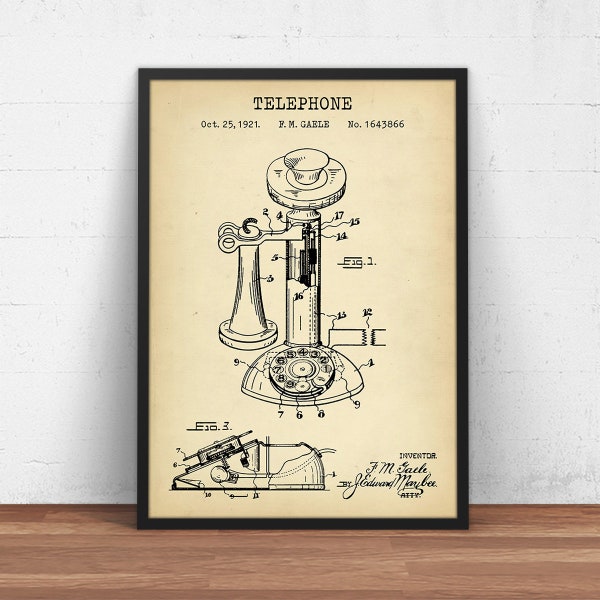 Telephone Print - Etsy