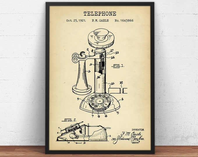 Alexander Graham Bell Telephone Patent Print Art 1881 - Etsy