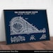 The Cyclone Roller Coaster Blueprint Art, Roller Coaster Amusement Ride ...