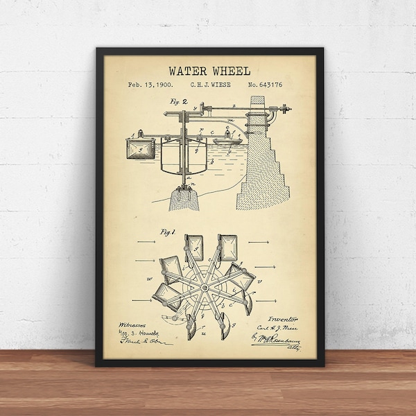 Water Wheel Blueprint - Etsy