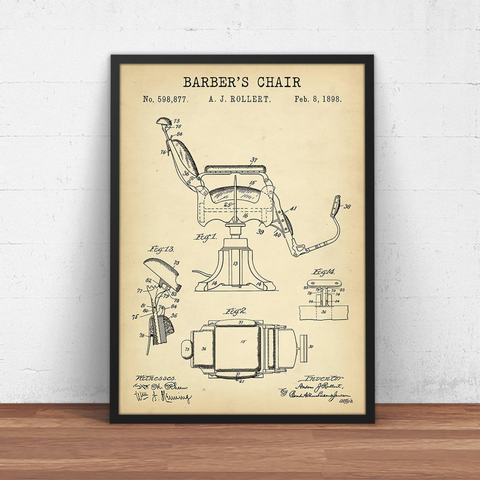 Barber Chair Patent Print, Barber Poster Print, Barber Shop Decor ...