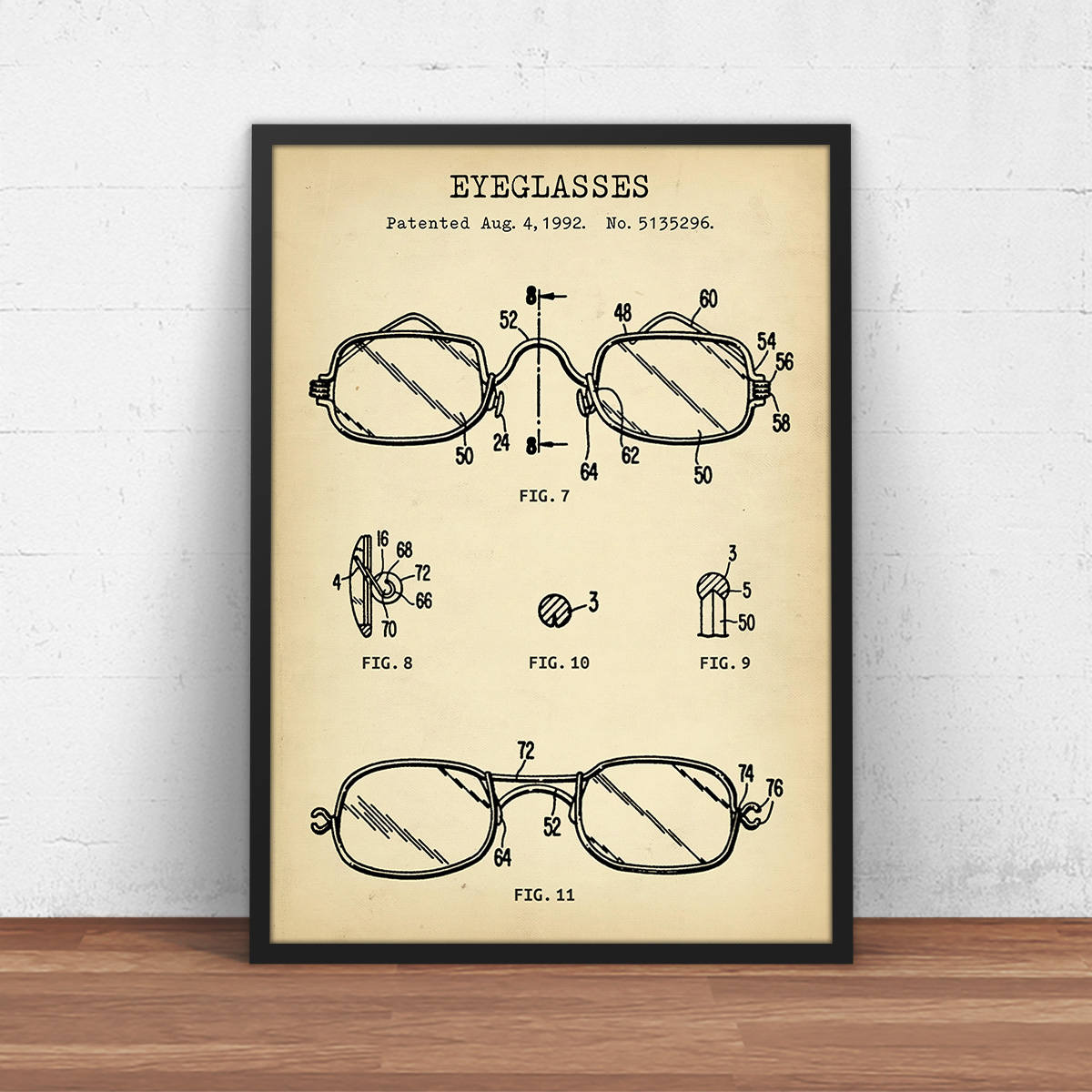 Eyeglasses Patent Print Optometry Art Eye Glasses Prints | Etsy