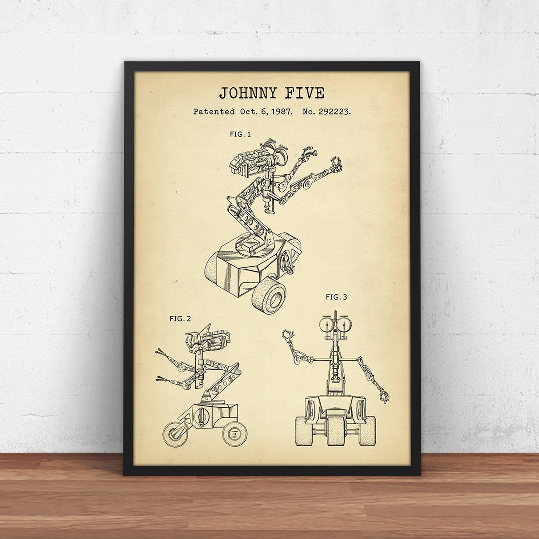 Short Circuit Johnny 5 Patent Print, Short Circuit Movie Number 5 Robot ...