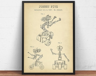 Johnny 5 Short Circuit A1 Canvas Print From Airbrushed - Etsy