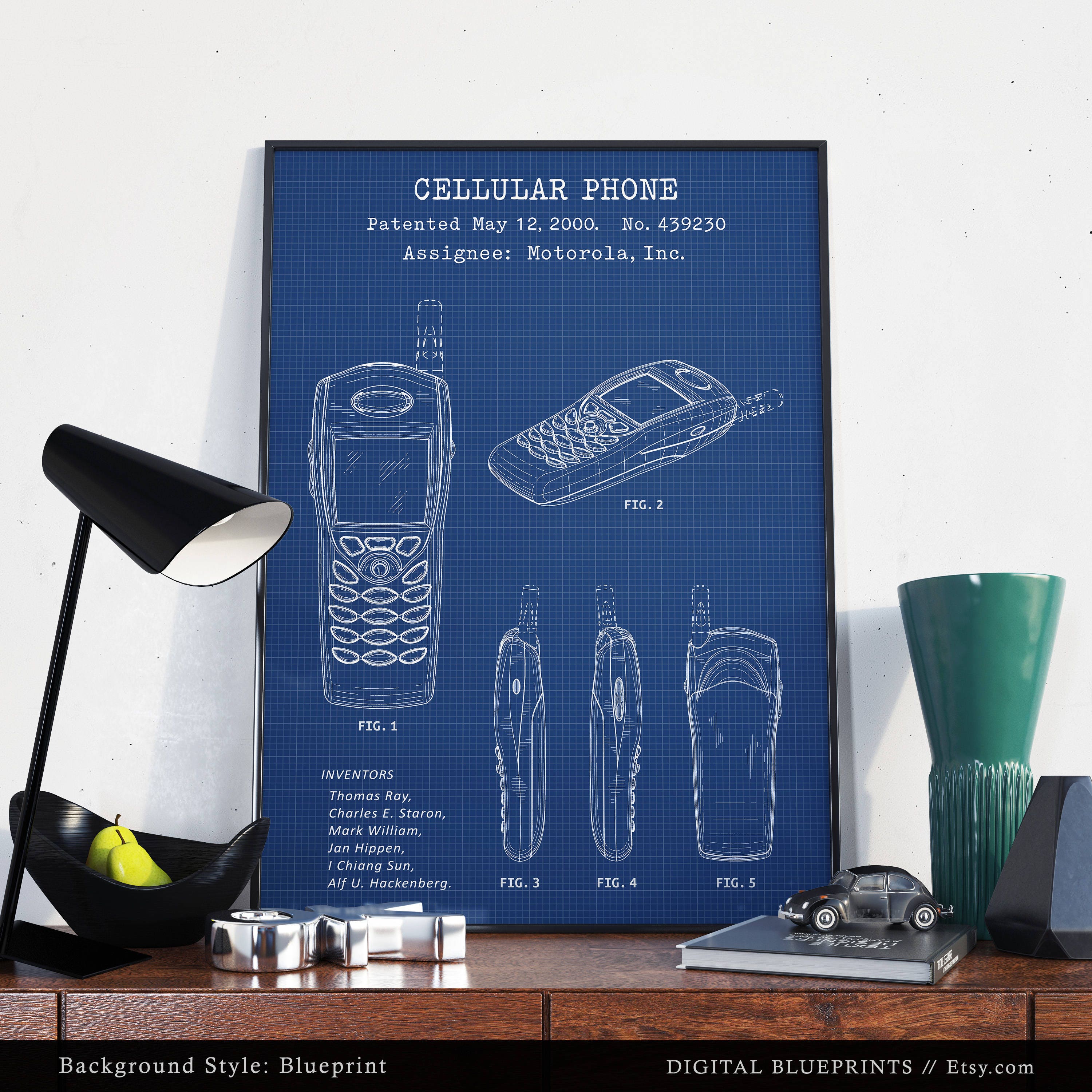 Cellular Phone Blueprint Art Mobile Phone Patent Print - Etsy 日本