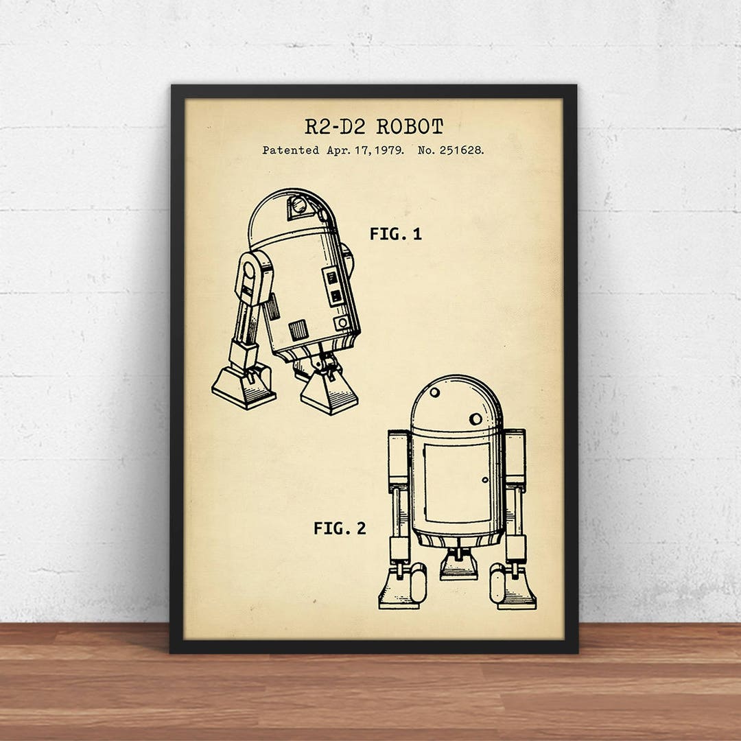 R2D2 Robot Patent Print, Star Wars Prints, R2 D2 Poster Print, R2d2 ...