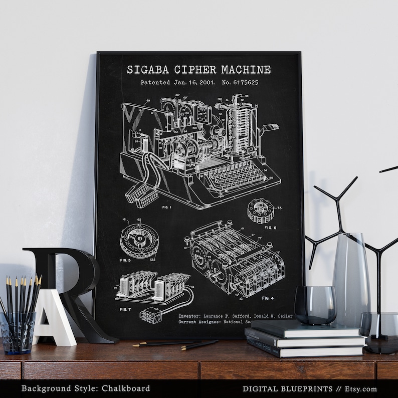 SIGABA Cipher Machine Patent Print Cryptography WW2 - Etsy