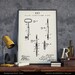 Key Patent Print, Vintage Skeleton Key Blueprint Art, Master Lock ...