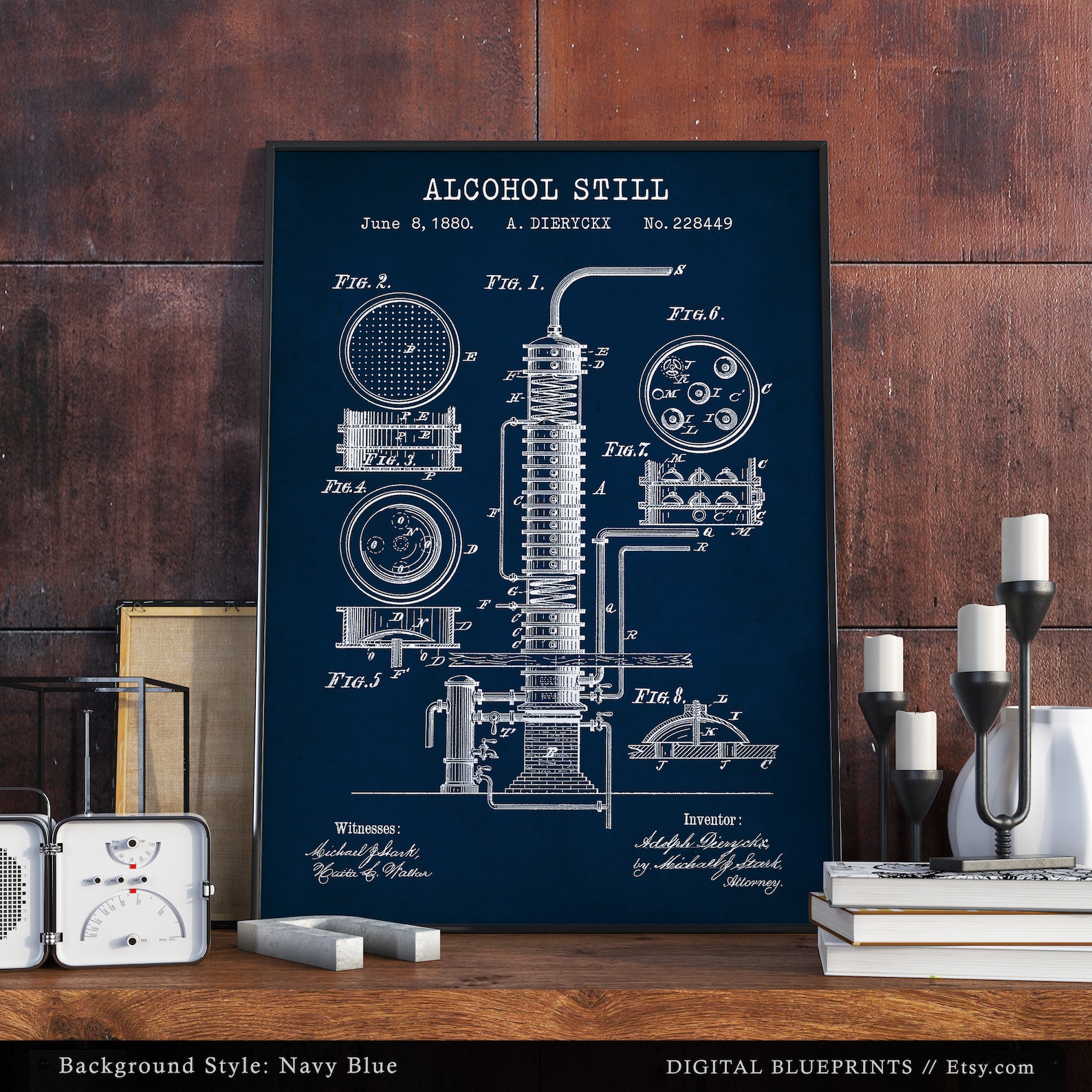 Alcohol Still Patent Print, Bar Decor, Whisky Still, Distilling Art ...