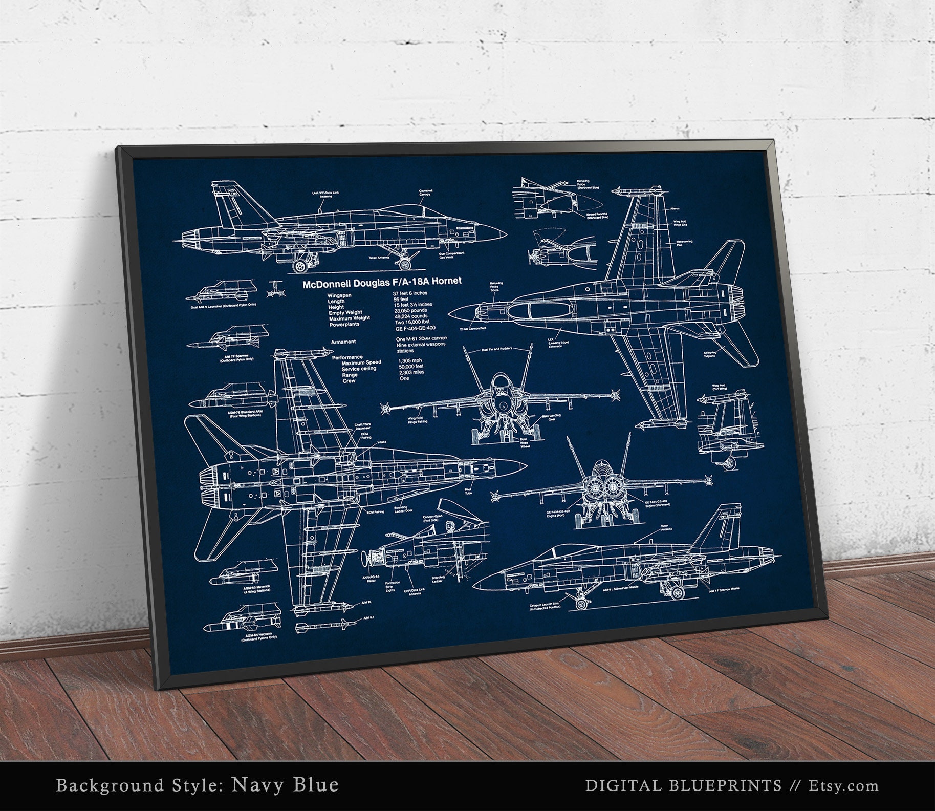 F18 Hornet Patent Print Fighter Jet Blueprint Airplane - Etsy