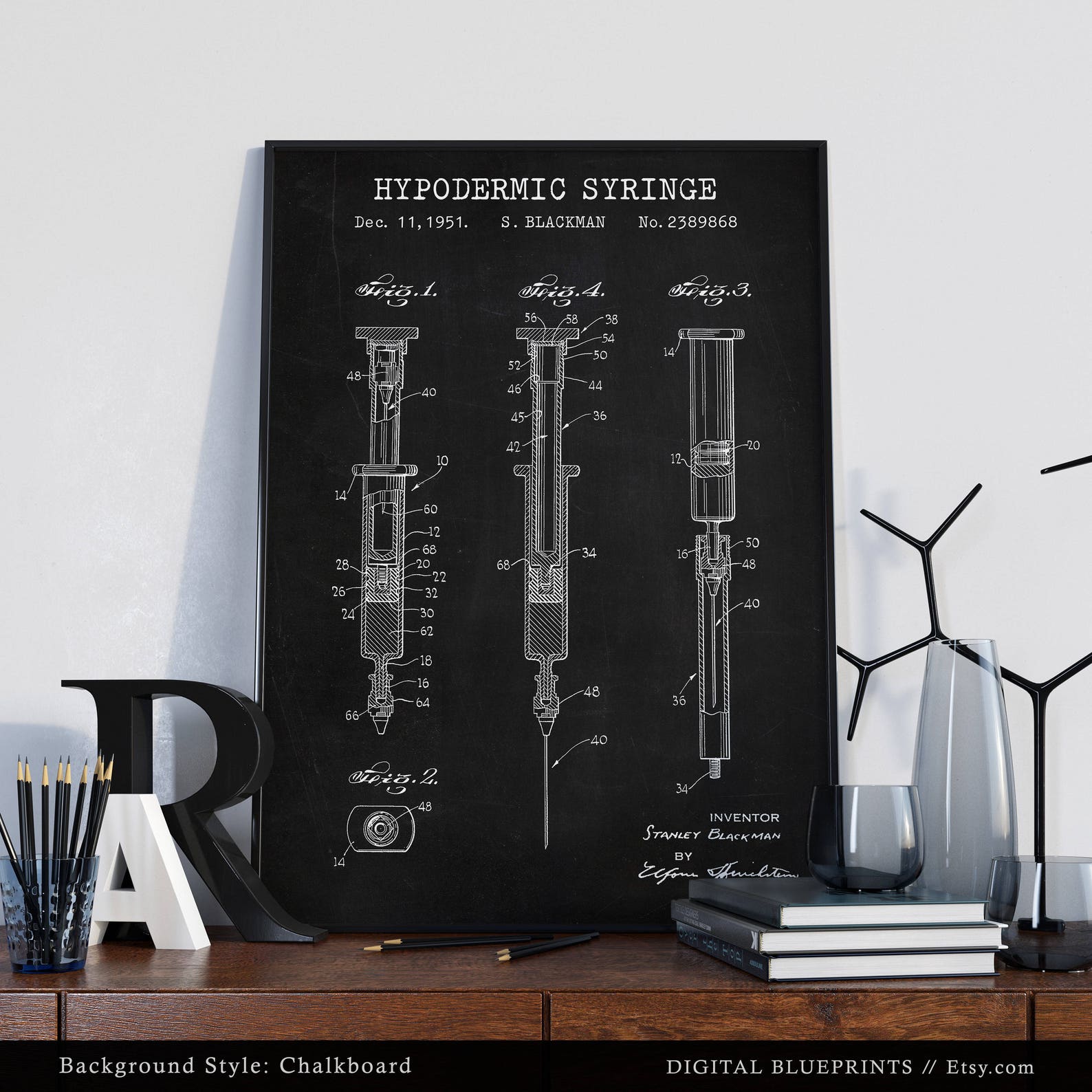 Syringe Patent Print Medical Art Syringe Wall Art Poster | Etsy