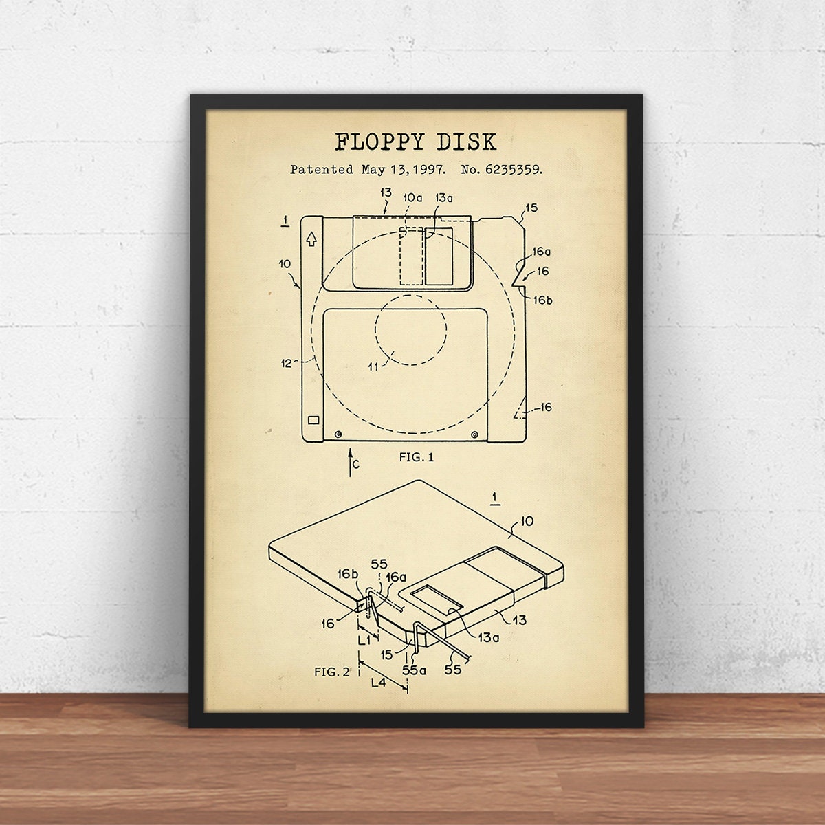 Floppy Disk Patent Print Floppy Blueprint Computer Decor - Etsy Ireland