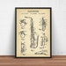 Saxophone Patent Print Musician Gifts Saxophone Blueprint - Etsy