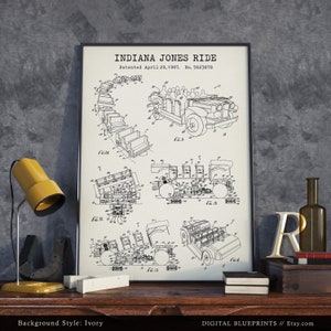 Indiana Jones Amusement Ride Patent Print, Disneyland Wall Art, Disney ...