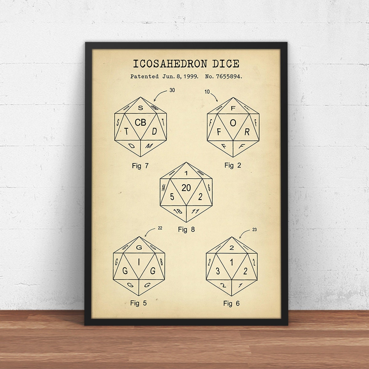 D20 Dice 20 Sided Icosahedron Die Dnd Dice Dungeons and | Etsy