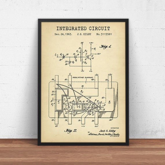 Integrated Circuit Patent Print Technology Wall Art Science | Etsy