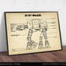 AT AT Walker Blueprint Art, Star Wars Poster Print, Wall Art, Gifts ...