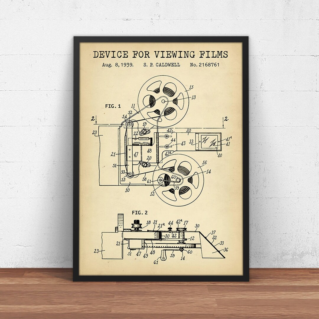 Vintage Film Projector, Patent Prints, Cinema Blueprints, Film Reel ...
