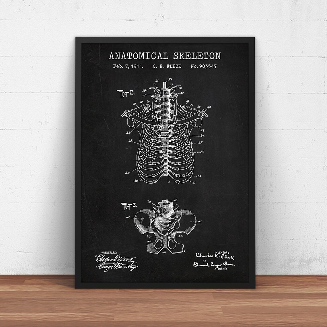 Anatomy Print Anatomical Skeleton Patent Poster Digital | Etsy