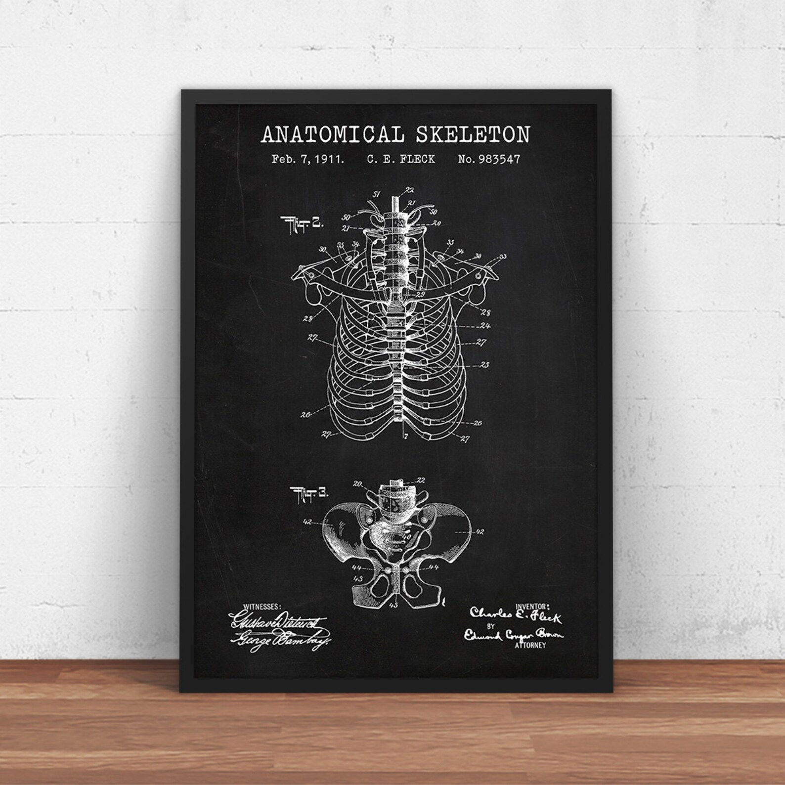 Anatomy Print Anatomical Skeleton Patent Printable Digital | Etsy