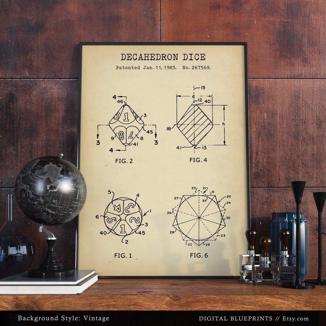 D10 Dice, 10 Sided Decahedron Die, Dnd Dice, Dungeons and Dragons ...