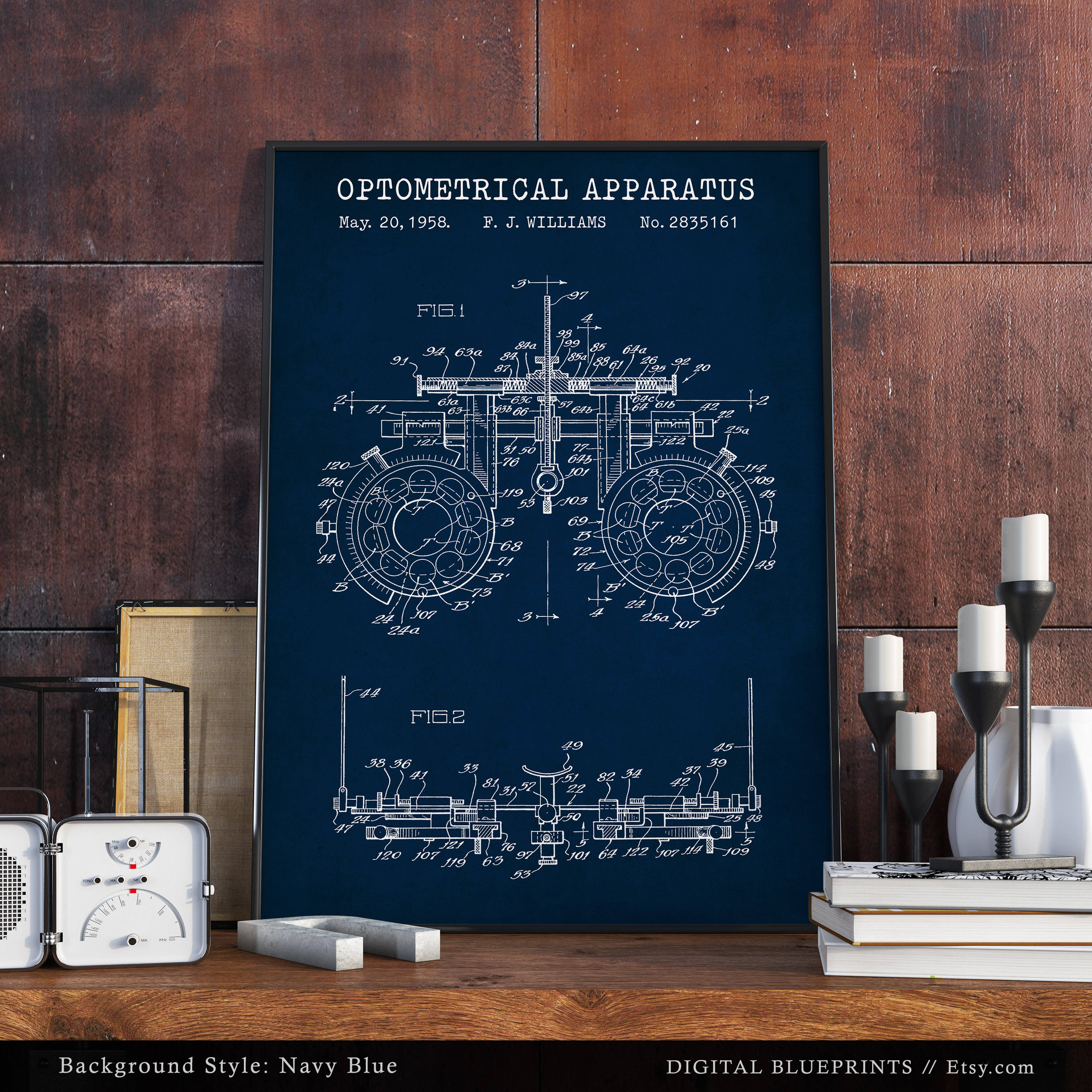 Optometrical Instrument Patent Print, Optical Trial Frame, Eye Clinic ...