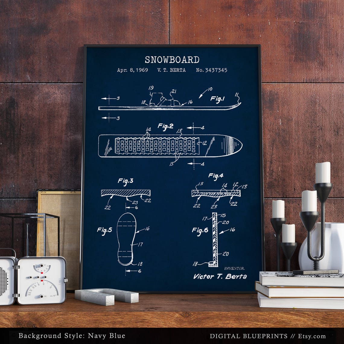Snowboard Patent Print Snow Board Blueprint Art Ski Print - Etsy