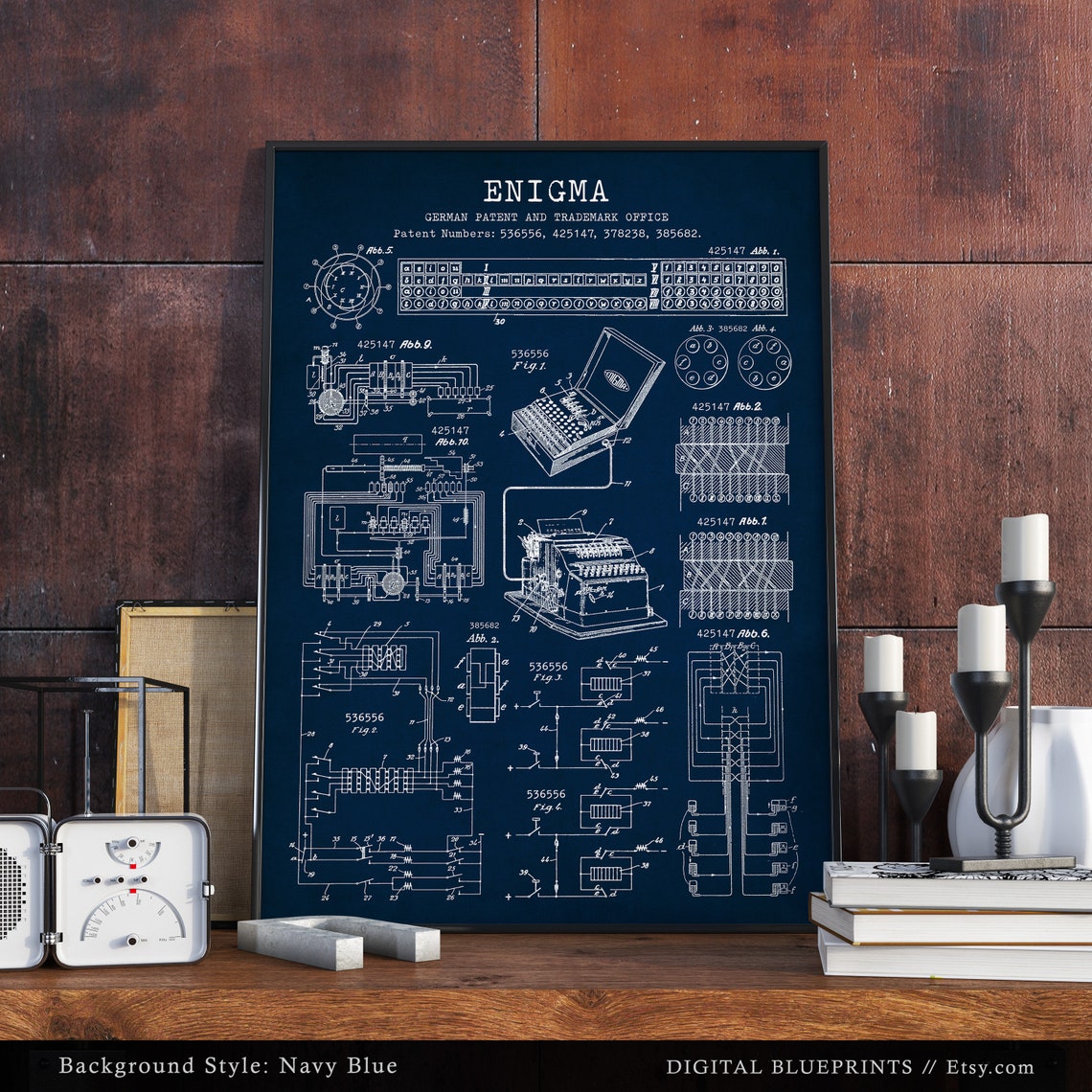 Enigma Cipher Machine Patent Print, Cryptography, Cypher Machine ...