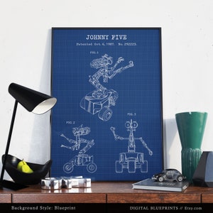 Short Circuit Johnny 5 Patent Print, Short Circuit Movie Number 5 Robot ...