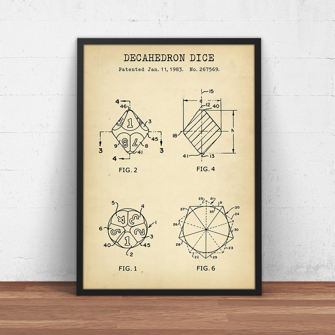 D10 Dice, 10 Sided Decahedron Die, Dnd Dice, Dungeons and Dragons ...