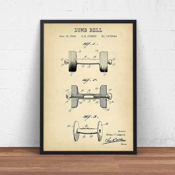 Dumbbell Workout Poster - Etsy
